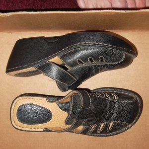 b.o.c. | Shoes | Boc Black Clogs Mules Wedge Platform 275 | Poshmark